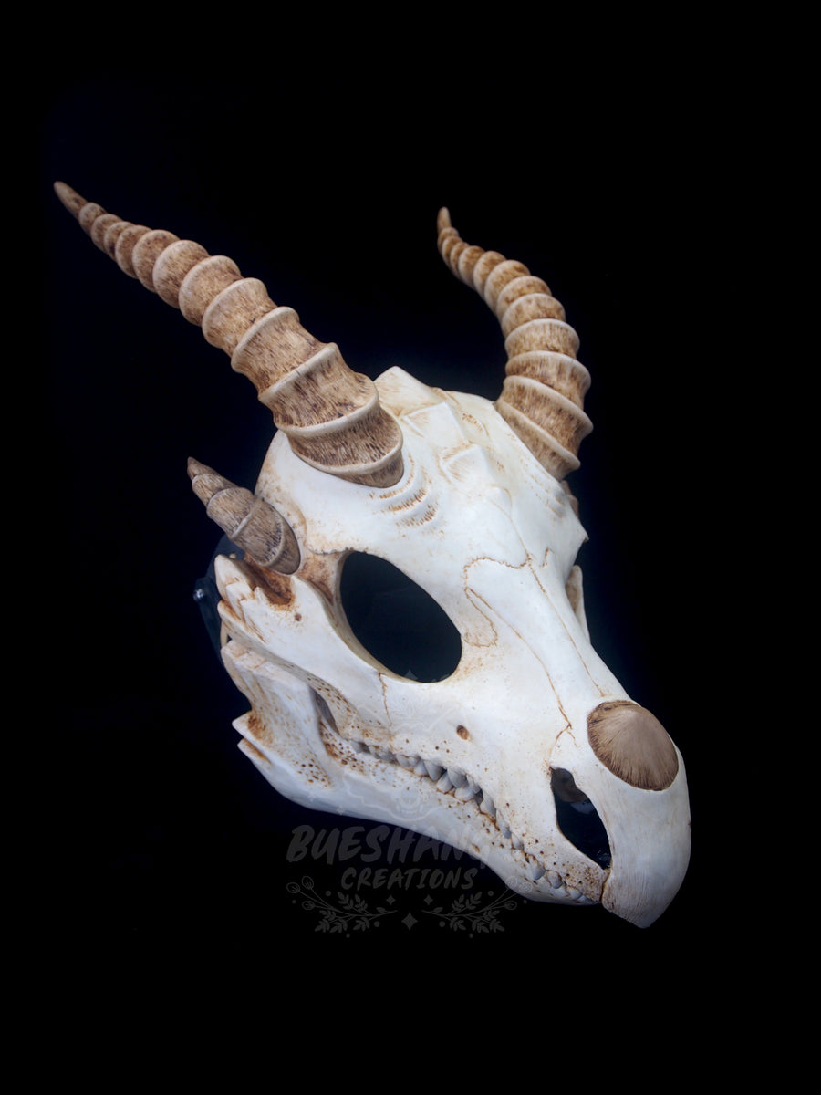 Dragon Skull Mask - Full - Original Horns – Bueshang's Creations