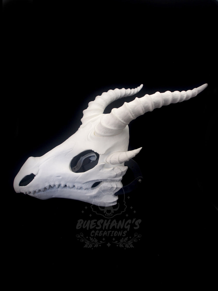 Dragon Skull Mask - Full - Original Horns – Bueshang's Creations