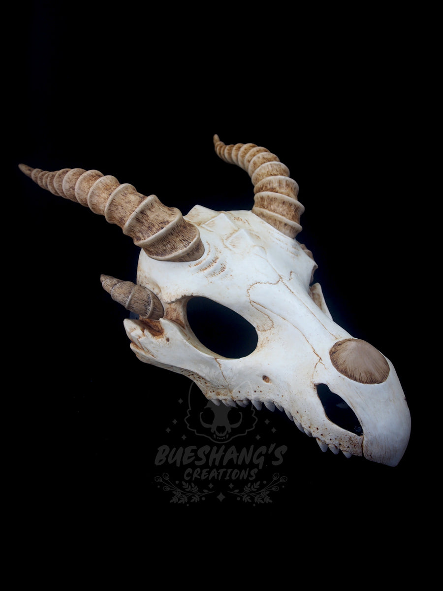 Dragon Skull Mask - Half - Original Horns – Bueshang's Creations