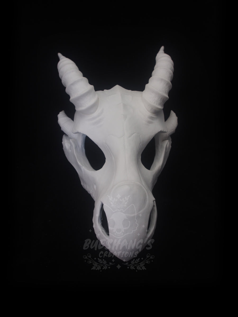 Dragon Skull Mask - Half - Original Horns – Bueshang's Creations