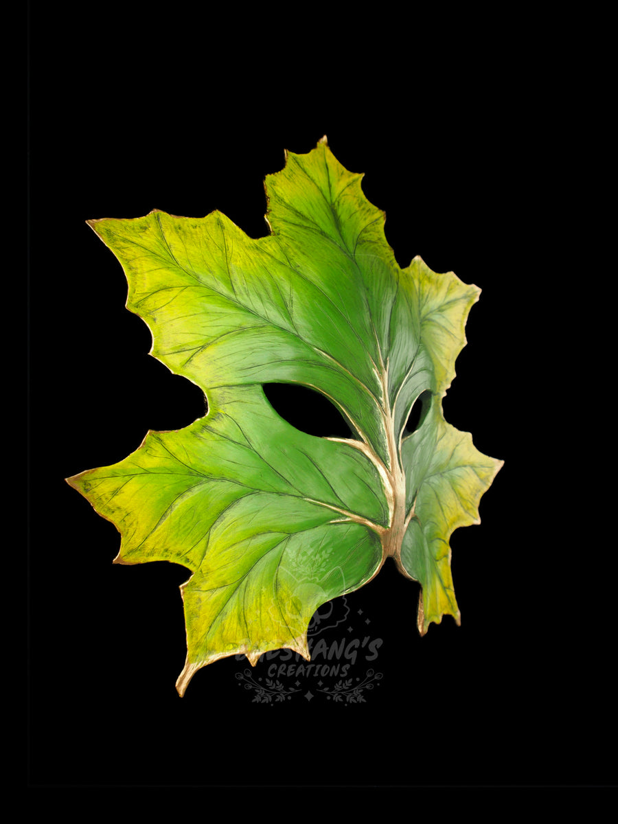 Leaf Mask Spike - Geen & Bronze / Orange & Gold – Bueshang's Creations
