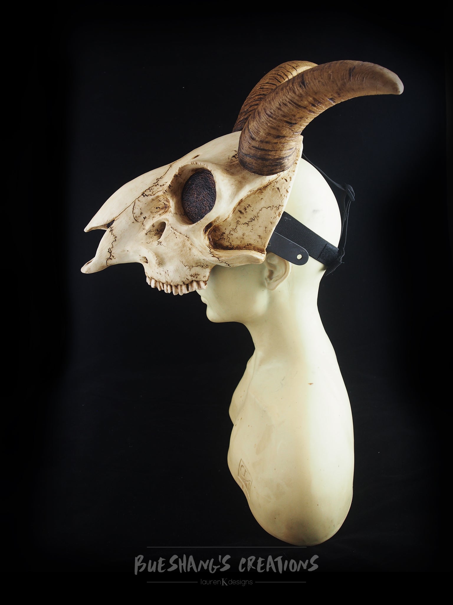 goat skull mask pattern